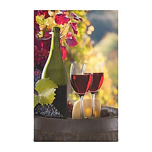 BOENLE Wine Glass Grape Vine Kitchen Towels Set of 4, Absorbent Microfiber Dish Hand Towel Farmhouse Quick Dry Cleaning Cloth Tea Towels Dishcloths Decorative