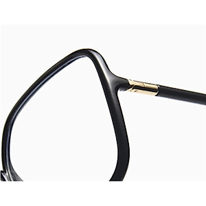 Shiratori Woman's New Retro Blue Light Blocking Glasses Big frame Nerd Eyeglasses Frame Anti Blue Ray Computer Game Glasses Black