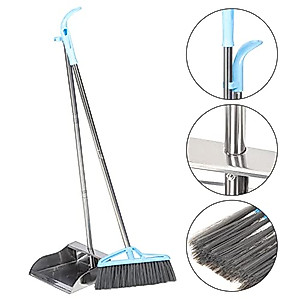 Zerodeko 1 Set Stainless Steel Trash Shovel Stainless Steel Trashcan House Brooms for Sweeping Indoor Sweeping Shovel Tools Garden Bucket Office Outdoor Stainless Steel + Plastic