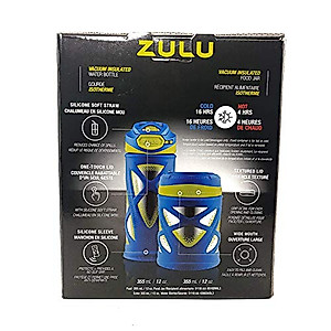 Zulu Kids Water Bottle and Canister Set - Blue