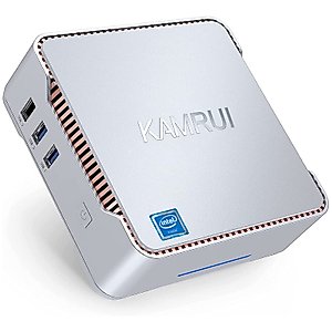 KAMRUI Mini PC Windows 11 Pro, 8GB DDR4 128GB SSD Celeron J4125 Mini Desktop Computer, Support 2.5-inch SSD, 2.4G+5.0G WiFi, 4K HDMI x2, Gigabit Ethernet, BT 4.2, Support Windows 10 Pro Micro PC