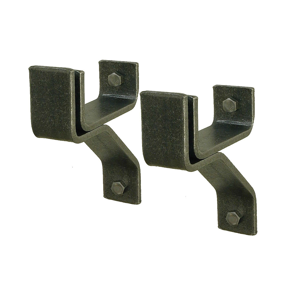 Enclume Premier 4-Inch Wall Bracket, Set of 2, Use with Enclume Rolled End Bar Pot Rack (sold separately), Hammered Steel