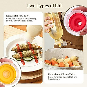 Qiuhome Condiment Squeeze Bottle Sauces Ketchup Bottles Squeeze Salad Dressing Container Honey Dispenser