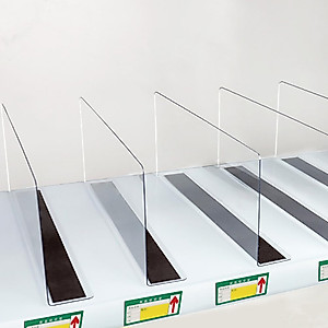 ULTECHNOVO 6pcs Shelf Divider Desk Bookshelf Trash Magnetic Shelves Clear Shelf Separators Plastic Drawer Drawers Plastic Acrylic Shelf Separators Desk Book Shelf Milk Desk Rack Partition PVC