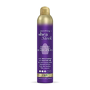 OGX Smoothing + Shea Sleek Humidity Blocking Hairspray, 8 Ounce, Purple