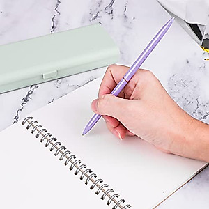 Cobee® Aesthetic Metal Ballpoint Pens, 4 Pieces 1mm Retractable Rollerball Pens Cute Metallic Ball Point Pen Black Ink Pastel Pens School Office Supplies Gift for Business Office Students Teachers