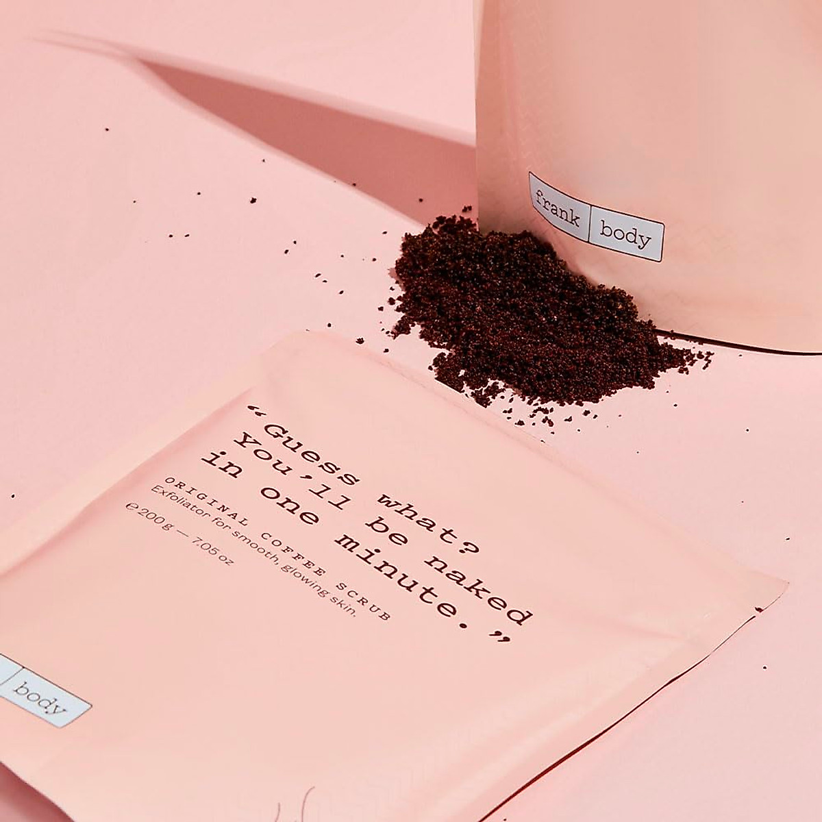 Frank Body Original Coffee Scrub, 7.05oz | Natural & Cruelty Free Exfoliating Body Scrub | Hydrating Vegan Scrub Skin Care For Stretch Marks, Acne, Cellulite | 1ct