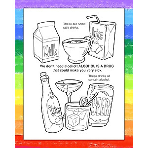 ZOCO - Drug Use Prevention - Educational Coloring Books (25 Bulk Pack, Without Crayons) - Community Outreach, Stay Drug Free Safety Handouts for Children - Games, Puzzles, Activities for Kids