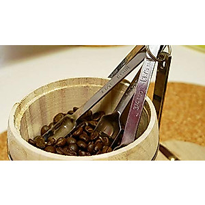 Heavy duty stainless steel metal measuring spoon for dry or liquid, suitable for seasoning pot, perfect for baking and cooking-professional quality, engraved in US and metric sizes (6 pieces)