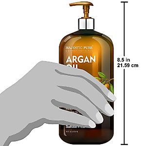 MAJESTIC PURE Argan Oil Shampoo and Conditioner Set | Nourishing & promotes Soft and Silky Hair | Sulfate Free | For All Hair Types, Men and Women - 2 x 16 fl oz