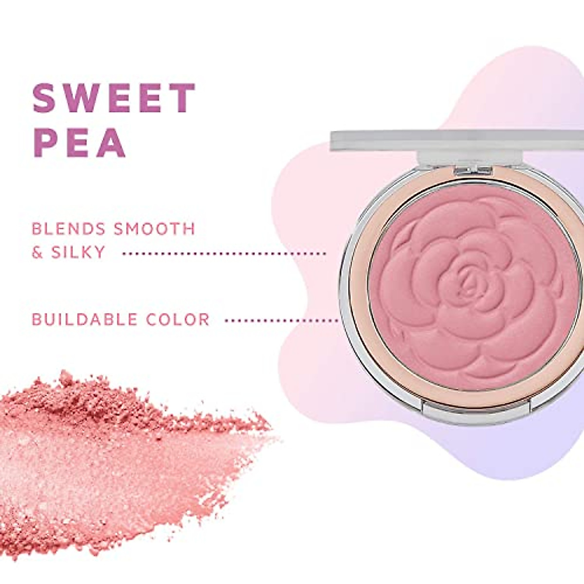 Flower Beauty Flower Pots Powder Blush - Smooth & Silky, Skin Tone Enhancing, Soft Satin Finish Makeup (Sweet Pea)