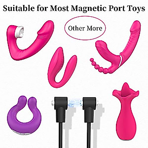 Adorime Magnetic Universal USB Fast Charging Cable Cord Replacement Charger Compatible Backup Charging Cord,USB Adapter Suitable for Most Magnetic Massagers