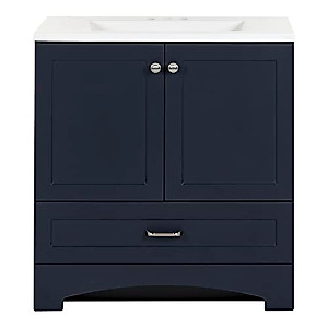 Spring Mill Cabinets Emlyn Bathroom Vanity with Sink, Deep Blue