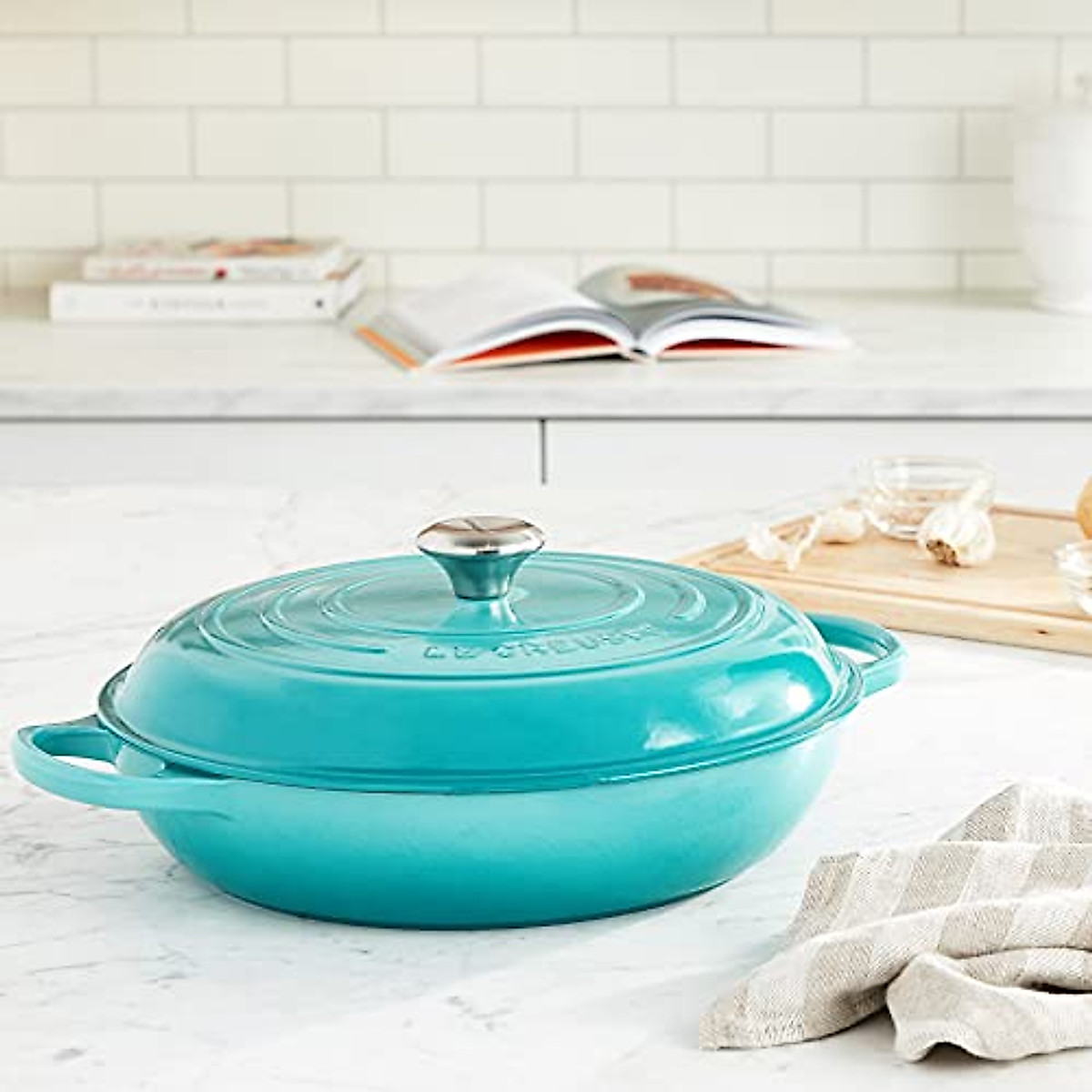 Le Creuset Enameled Cast Iron Signature Braiser, 5 qt. , Caribbean