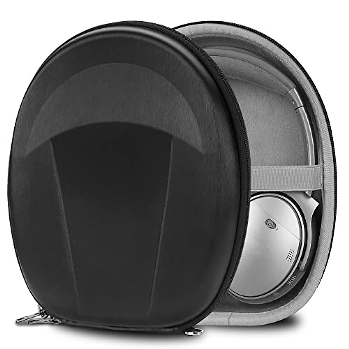 Geekria Shield Headphones Case Compatible with Bose QuietComfort SE, QC45, QC35, QC3, QC2, QC15, AE 2i Headphones, Replacement Protective Hard Shell Travel Carrying Bag with Cable Storage (Black)