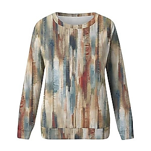 JJHAEVDY Christmas Fashion Sweatshirts for Women Fashion Outfits Graphic Button Up Sweatshirt Color Block Shirts Pullover Sweatshirts for Women Tshirts(3-Khaki,3X-Large)