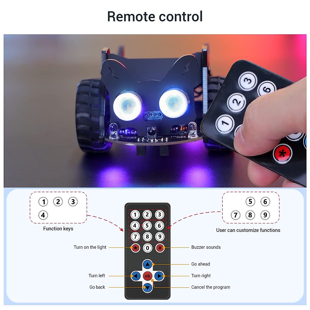 ELECROW STEM Projects Toys for Kids Ages 6+, Coding Robot Kit for Teens Learning Programming, Bulid Robot Toy Car, Electronics & Science Education Toys for Boys and Girls, MicroPython Program