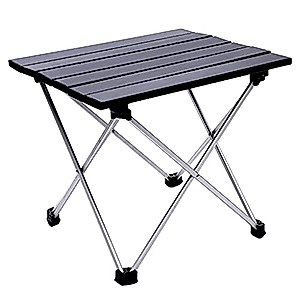 Outdoor Folding Portable Picnic Camping Table Aluminum Roll-up Table with Easy Carrying Bag Indoor Outdoor Camping Camping Tables That fold up Lightweight for Cooking Foldable Camping Table