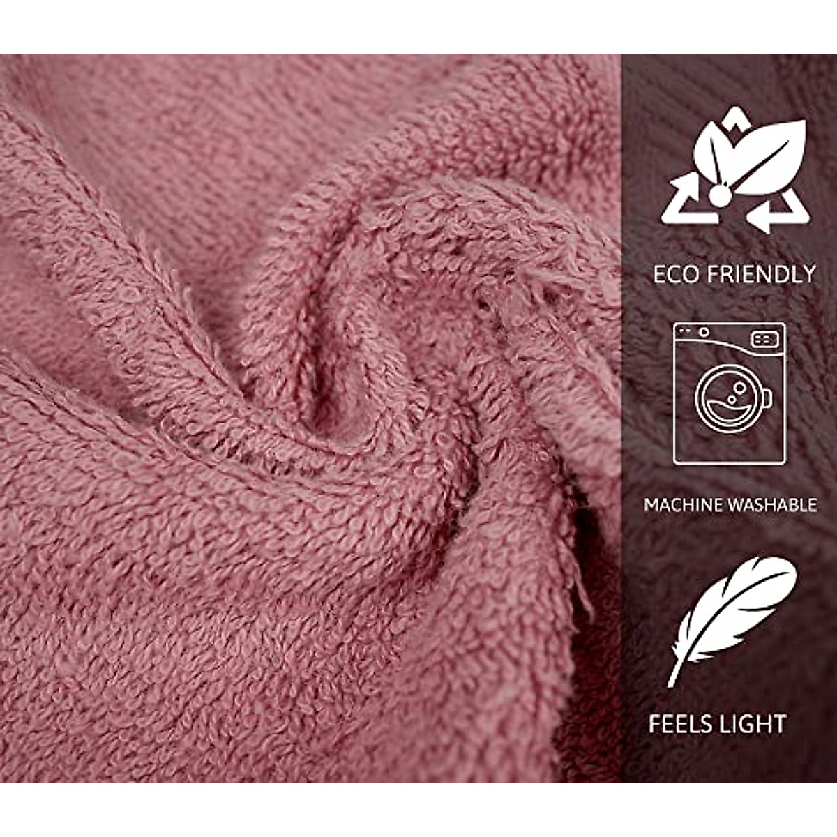 ZUPERIA Classic Towels, Face Washcloths (24 Pack, 12" x 12") 100% Cotton Premium Quality and Ultra Soft Wash Cloth Set for Bathroom and Home | Highly Durable High Absorbency and Stylish