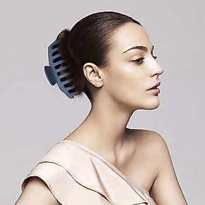 MJIYA Hair Claw Clips Hair Accessories for Women Strong Hold Large Hair Clip (Matte Black+Orange+Purple)