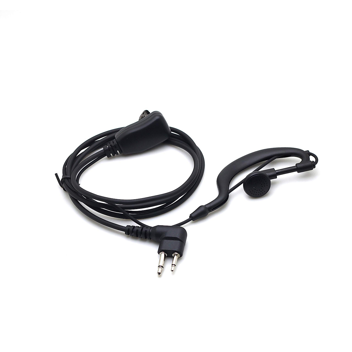 Kymate 2 Pin G Shape Clip-Ear Headset Earpiece with Mic for Two Way Radio Devices DEP450 CP040 CP200 CP200D CP185 DTR650 PR400 EP450 CLS1110 CLS1410 CLS1450 CLS DLR DTR RDX RDU RDV 5Pack