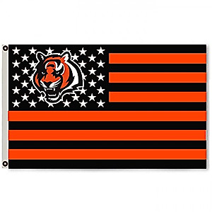 2But Large Bengal Tiger US Stars and Stripes Flag Banner 3x5Feet