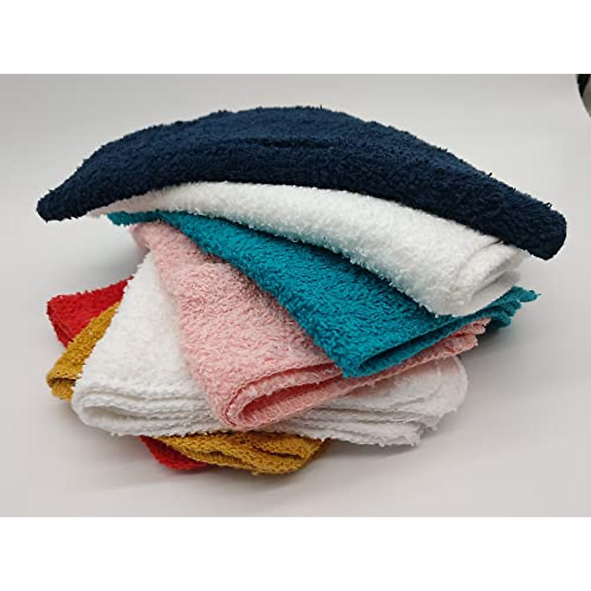 MAINSTAYS 18 Pack Assorted Cotton Terry Thin Washcloths Rags (Bright)