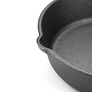 Lawei Cast Iron Skillets -8 Inch Non-Stick Pre-Seasoned Skillet Frying Pan for Kitchen Cooking Eggs, Meat, Pancake, Indoor and Outdoor Use, Oven, Grill, Stovetop, Induction Safe