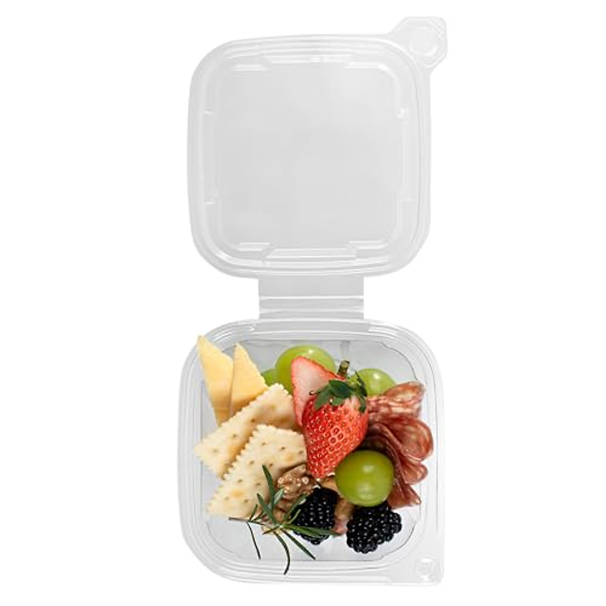 Restaurantware Tamper Tek 8 Ounce Snack Containers 100 Durable Deli Containers - Tamper-Evident Lid Disposable Clear PET Round Containers With Lid For Takeout And Delivery Orders