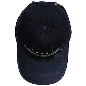 Tommy Hilfiger Men's Men's Dad Hat Avery Baseball Cap, Navy Blazer, One Size US