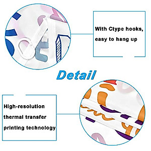 Ikfashoni 4Pcs Family Rules Shower Curtain Set with Non-Slip Rugs, Toilet Lid Cover and Bath Mat, Kids Educational Shower Curtain with 12 Hooks, Durable Waterproof Fabric Shower Curtain for Bathroom