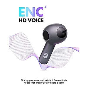 Deepods 4 True Wireless Earbuds Headphone with 3D Spatial Audio, Bluetooth 5.3 in-Ear Headphones Headset, IPX7 Sweat & Waterproof Earphone, 65H Playtime Ear Buds for Music TV Gaming Sports Gym Gifts