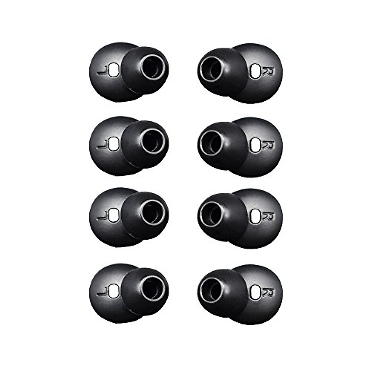 Motanar Eargel for Gear Circle SM-R130,4 Pair Medium Anti-Slip Durable Silicone Replacement Ear Tip Earpads Ear Cover, Fit for Samsung Gear Circle Bluetooth Earphone SM-R130 (Black-4 Pairs)