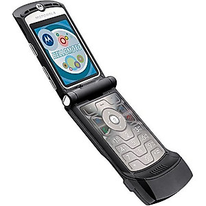 Motorola RAZR V3 Unlocked Phone with Camera, and Video Player-International Version with No Warranty (Black)