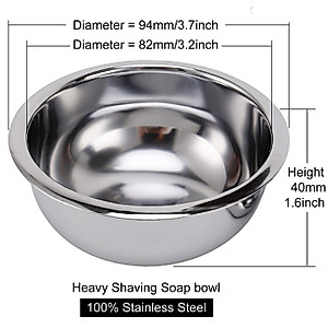 Professional Shaving Sets for Men,Universal Shaving Stand and Stainless Steel Shave Soap Bowl - Unbreakable and Rust Resistant for Smooth Wet Shaving