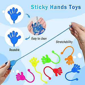Sticky Hands Bulk 24PCS Party Favors for Kids 4-8 8-12 Stretchy Sticky Hand Fidget Toys for Kids Goodie Bag Stuffers Treasure Box Toys for Classroom Prizes Birthday Party Supplies