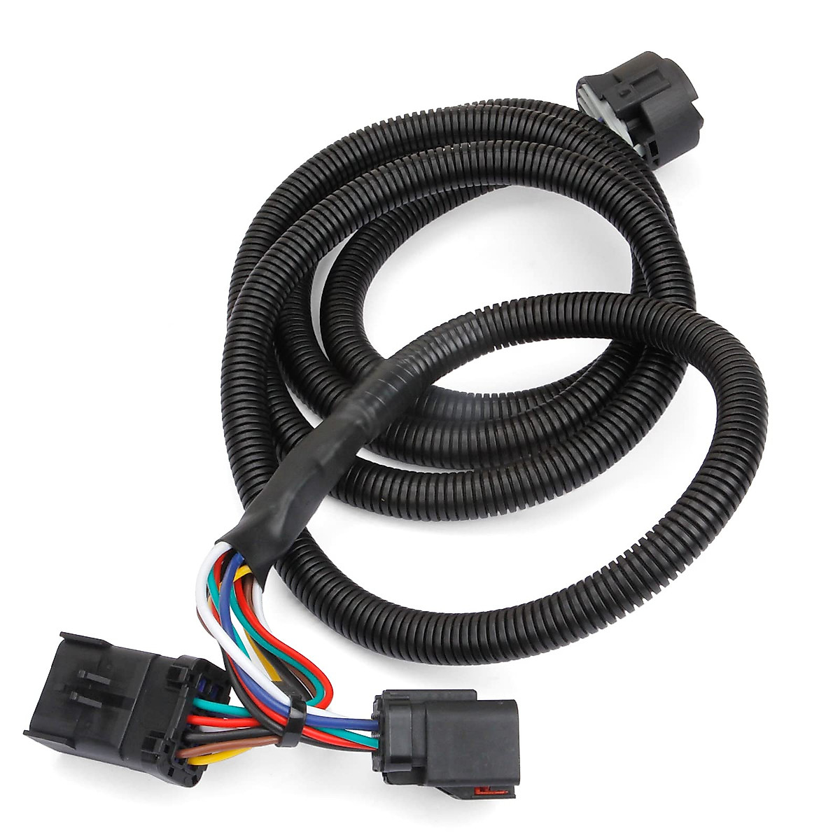 MITZONE 7-Foot 7-Pin Truck Bed Trailer Wiring Plug Harness Extension Compatible with 1995-2009 Dodge Ram 1500 2500 3500, 1995-2010 Dodge Dakota for Fifth-Wheel and gooseneck Trailers