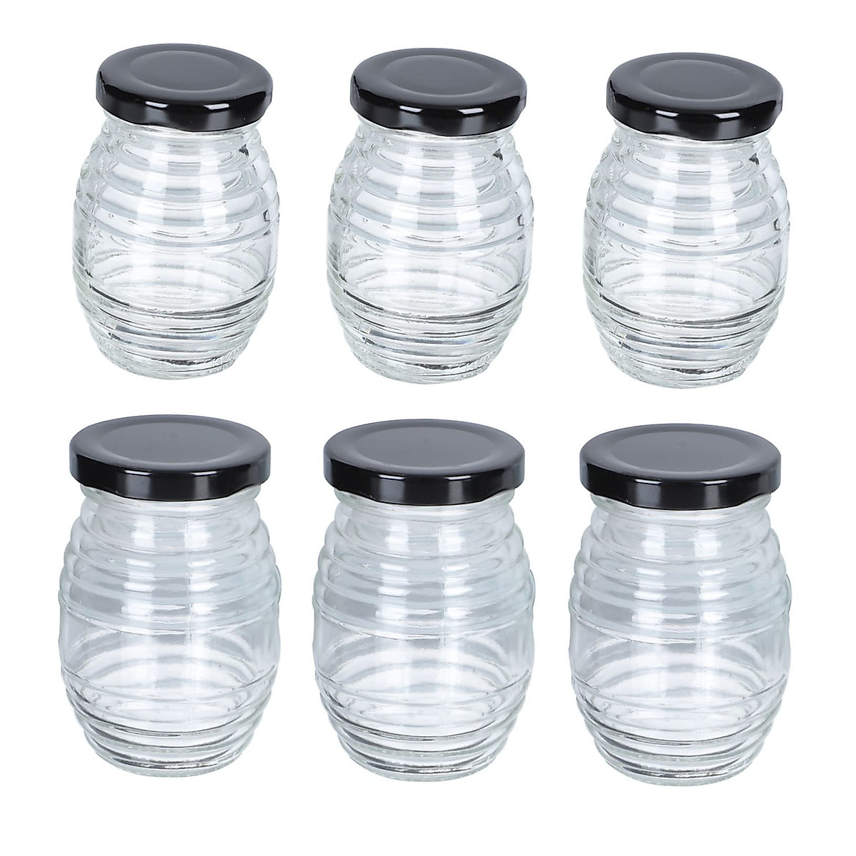 YARNOW 6pcs Honey Bottle Household Bottles Sauce Jars with Lids Kitchen Accessories Storage Bottles Mel Dispenser Portable Mel Bottles Glass Mel Bottles Salad Dressing Bottles