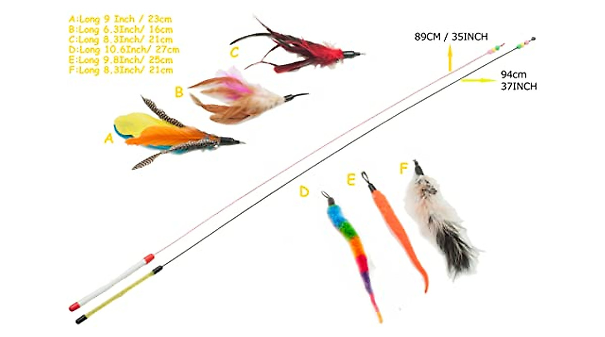 Fashion's Talk Feather Wire Wands Cat Toy - Stimulate Play & Bond