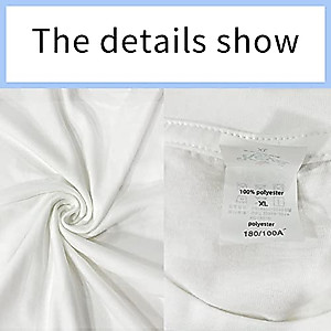 OKBA 5 pcs Sublimation Blank T-Shirts Round Collar Short Sleeves Adult White Polyester t Shirts (Large)