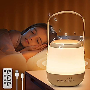 One Fire Night Light for Kids+Sound Machine Baby Night Light, 35 Lighting Modes & Dimmable Kids Night Lights for Bedroom, Portable & Rechargeable Battery Night Light for Kids,Remote+Timer Nursery Lamp