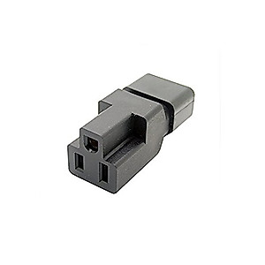 2 Pack UPS 3 Prong Plug Adapter, Goibalma IEC 320 C14 3 Pin Male to 5-15R Female Plug Receptacle Power Connector Converter