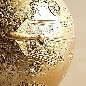 Joylern Resin Astronaut Statue Storage Box Astronaut Candy Bowl Key Storage Bowl Holder for Home Living Room Table Decor - Golden