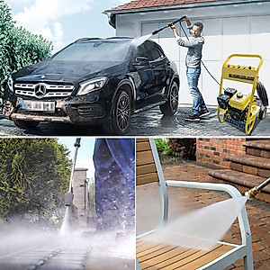 3/4'' Shaft Horizontal Pressure Washer Pump, 3000 PSI@2.5 GPM Power Washer Pump with Nozzle Tips, Hardware and Siphons Tube, Replacement/Accessories for Residential and Industrial Gas Powered Washer