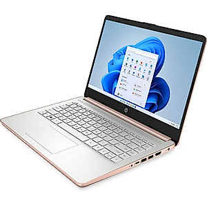 HP Stream 14-inch Laptop for Student and Business - Intel Quad-Core Processor, 16GB RAM, 320GB Storage (64GB eMMC + 256GB Card), 1-Year Office 365, Webcam, 11H Long Battery Life, Wi-Fi, Win11 H in S