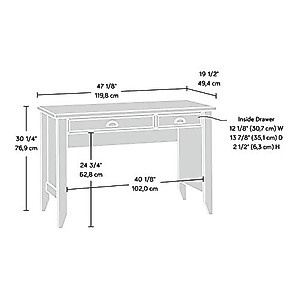 Sauder Shoal Creek Computer Desk, Jamocha Wood finish