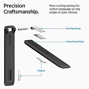 Spigen U101 Standard Universal Kickstand, Vertical and Horizontal Stand Adjustable Angles Compatible with Any Cell Phone - Black