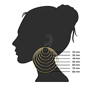 Gemini Women's Jewelry Platinum Plated White Gold CZ Diamond Hoop Pierced Earring Valentine's Day Gifts Gm039Wg 1.5 inches