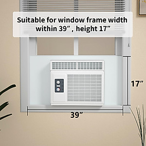 Window Air Conditioner Side Insulated Panel, 1PIC Full Surround Insulation Panels Window Seal Kit, WinterSummer Winter Heat and Draft Insulating,Insulation Foam Material SBR (WHITE)