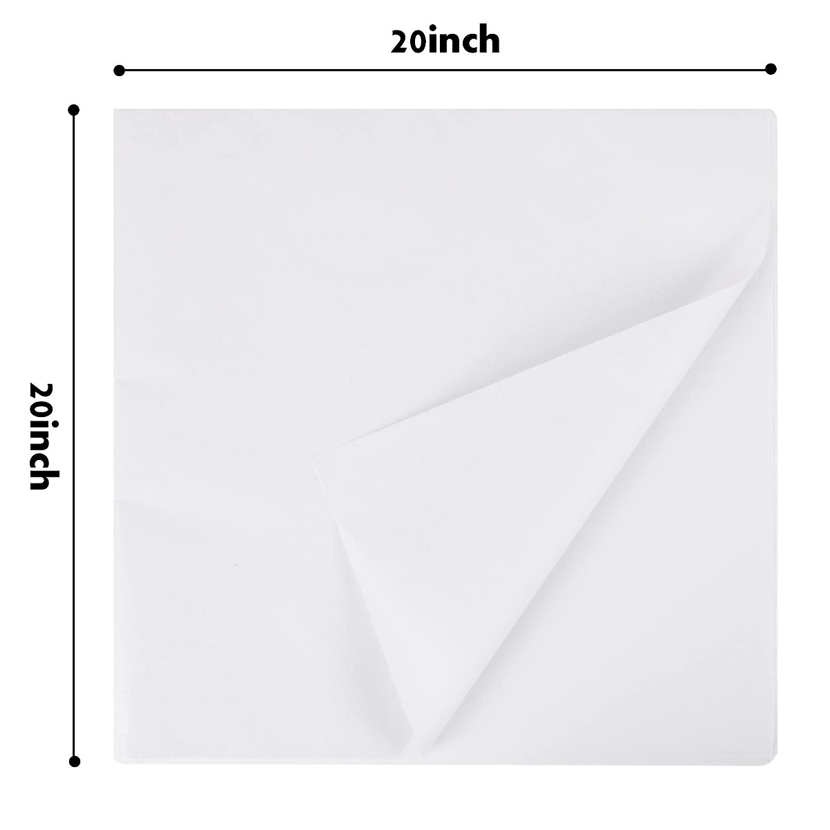 White Tissue Paper Bulk, 20 x 20 Inches Acid-Free Tissue Paper for Gift Bags, Storage, Gift Wrapping, 84 Sheets Art Tissue Paper for Crafts